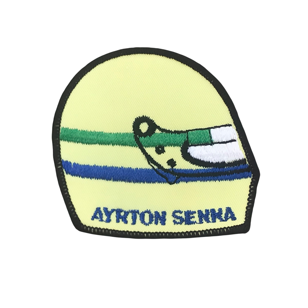 Ayrton Senna Helmet Vintage Patch – Eszett Haberdashery